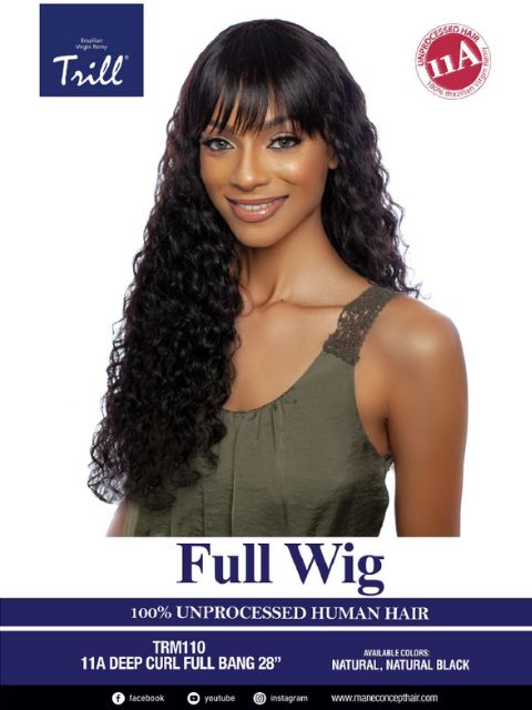 Mane Concept Trill 11A 100% Unprocessed Human Hair Full Wig - TRM110 D – Hair Stop and Shop
