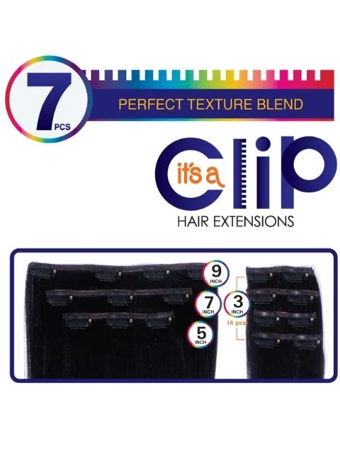 It's A Wig Clip on 7pcs Hair Extension-CLIP ON OCEAN WAVE 18 – Hair ...