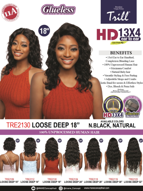 Mane Concept 11A 100% Unprocessed Human Hair Trill 13x4 HD Glueless La – Hair Stop and Shop