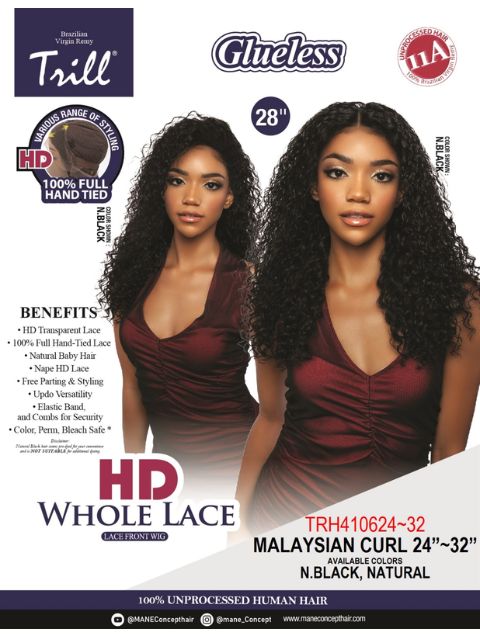 Mane Concept 100% Unprocessed Human Hair Trill Glueless HD Whole Lace – Hair Stop and Shop