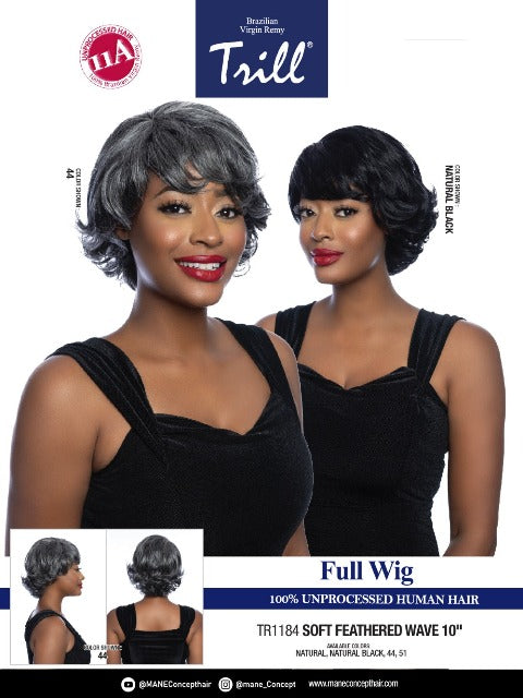 Mane Concept Brazilian Virgin Remy Trill Full Wig - SOFT FEATHERED WAV – Hair Stop and Shop