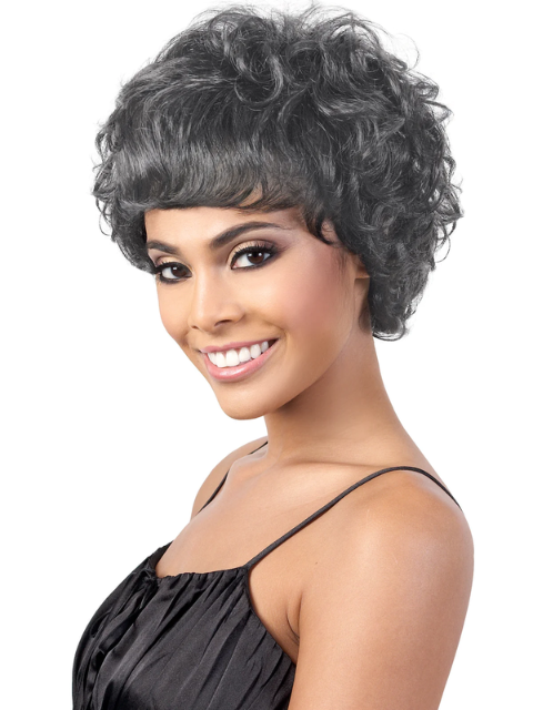Motown Tress Human Hair Silver Gray Hair Collection Wig - S.LINDA ...