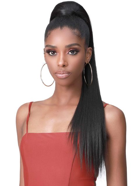 Bobbi Boss Human Hair Blend Tress Up Miss Origin Ponytail Yaky Straigh ...
