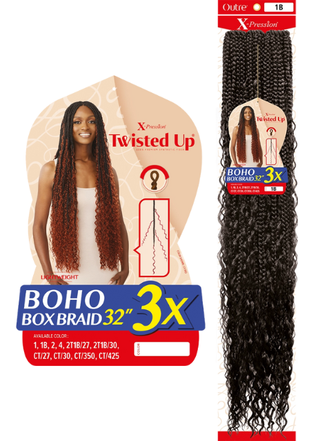 [MULTI PACK DEAL] Outre X-Pression Twisted Up 3X BOHO BOX Braid 32" 10 ...