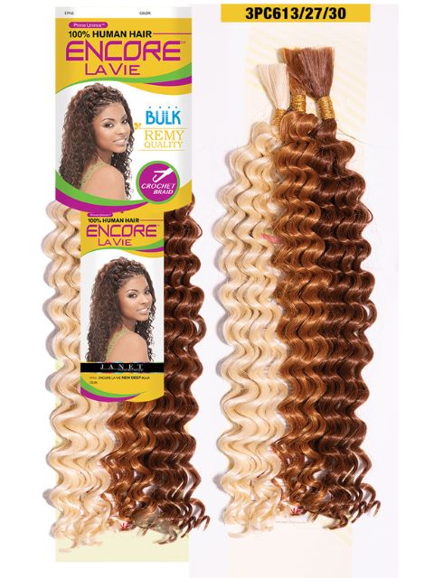 Janet Collection Human Hair Blend Encore Lavie NEW DEEP Bulk 18" Fanta ...