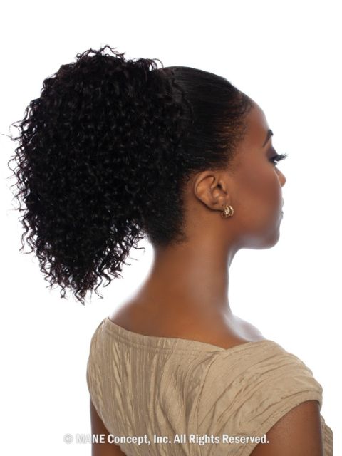 Mane Concept Pristine 100% Human Hair -SPANISH WAVE DRAWSTRING PONYTAI ...