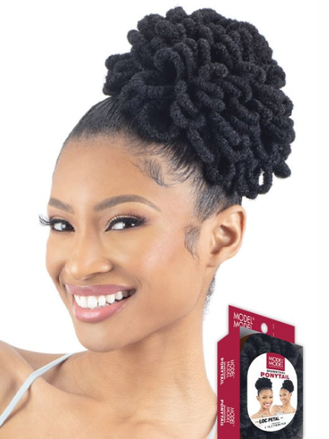 Model Model Drawstring Ponytail - LOC PETAL – Hair Stop and Shop