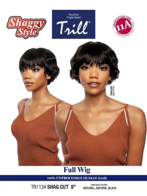 Mane Concept Trill 11A 100% Unprocessed Human Hair Full Wig-SHAG CUT 8 ...