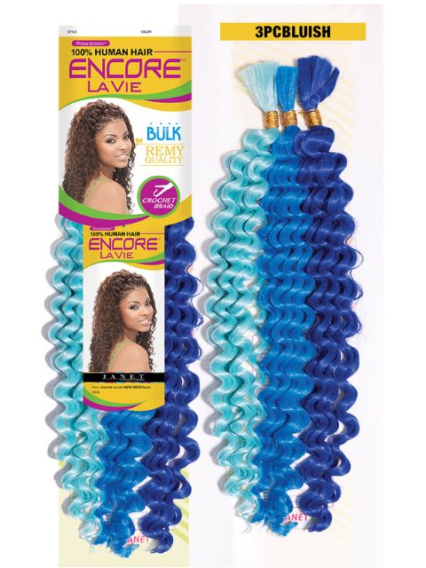 Janet Collection Human Hair Blend Encore Lavie NEW DEEP Bulk 18" Fanta ...
