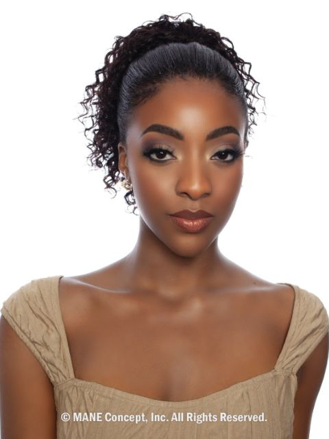 Mane Concept Pristine 100% Human Hair -SPANISH WAVE DRAWSTRING PONYTAI ...