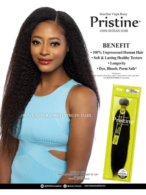 Mane Concept Pristine Neon 100% Human Hair - KNKY STRAIGHT (PNW0410-04 ...