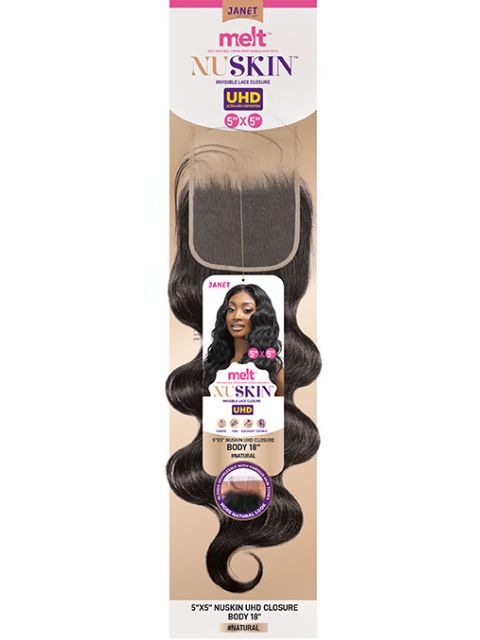 Janet Collection 5X5 NUSKIN Ultra HD Lace Closure - BODY – Hair Stop ...