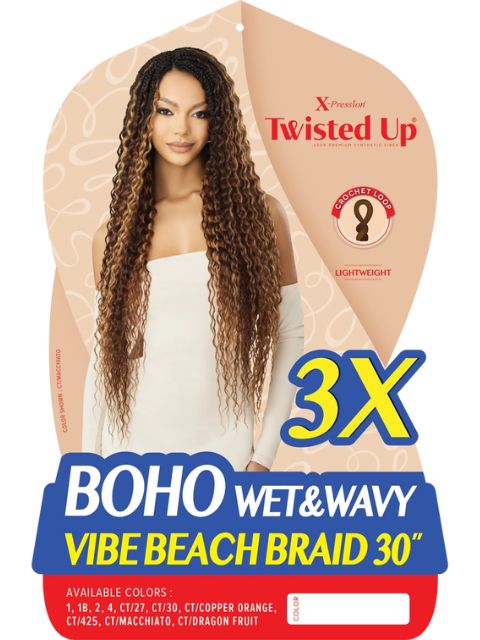 [MULTI PACK DEAL] Outre X-Pression Twisted Up Crochet Braid BOHO WET ...