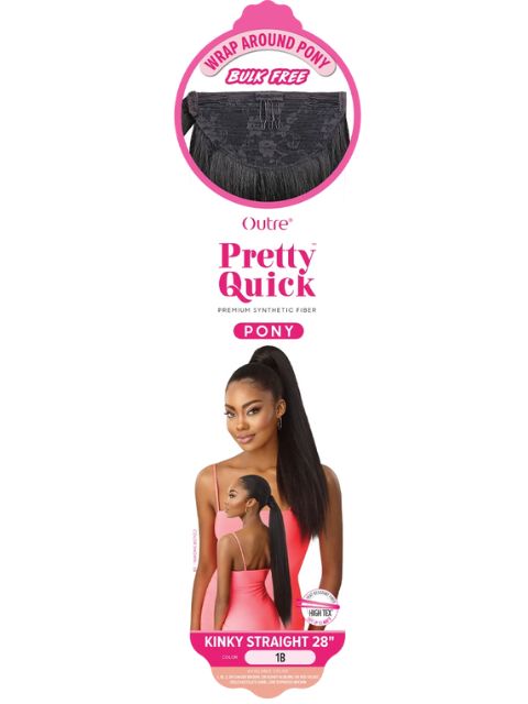 Outre Pretty Quick Pony Ponytail - KINKY STRAIGHT 28" – Hair Stop and Shop
