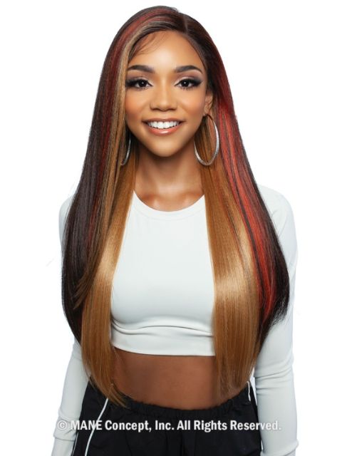 Mane Concept Brown Sugar Skin Bond Lace Pre-Cut Glueless Wig- 13x6 GLU ...