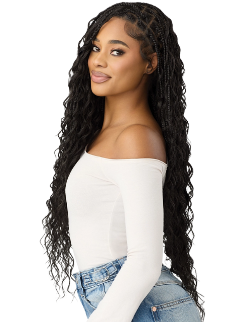 Outre 100% Fully Hand-tied Whole Lace Wig- BOHO MERMAID BOX BRAIDS 32 ...