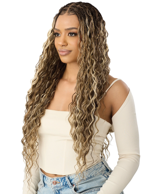 Outre 100% Fully Hand-tied Whole Lace Wig- BOHO MERMAID BOX BRAIDS 32 ...