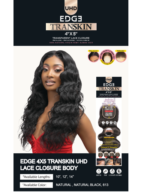 Femi Collection HD EDGE 4X5 TRANSKIN UHD LACE CLOSURE BODY" – Hair Stop ...