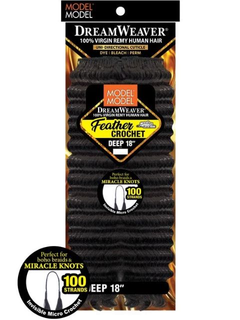 Model Model 100% Human Hair Feather Crochet Dreamweaver Braid- DEEP 18 ...