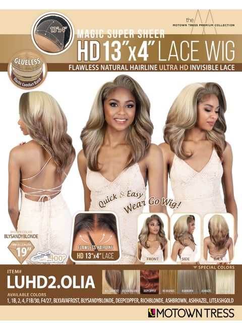 Motown Tress Magic Super Sheer HD 13"x4" Lace Wig - LUHD2.OLIA – Hair ...