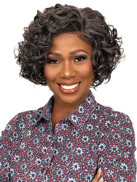 Femi Collection MS. Granny Collection 100% Premium fiber Deep Part Wig ...