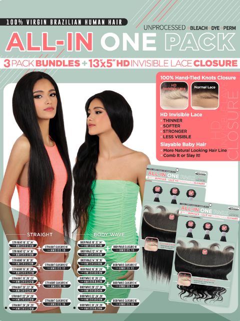 Motown Tress Brazilian Virgin Human Hair 13x5 HD Invisible Lace Closur ...