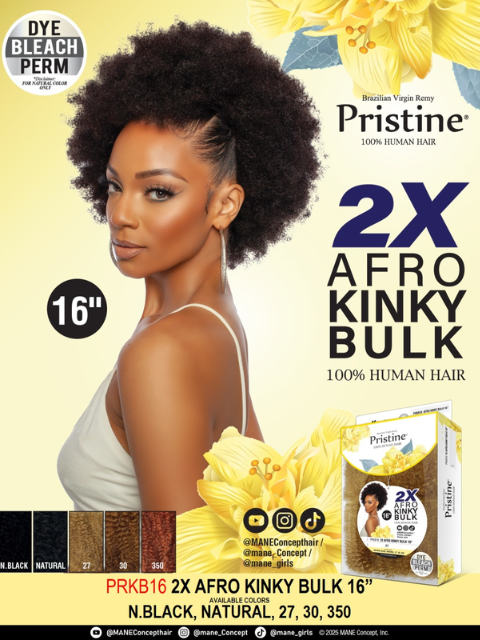 Mane Concept Pristine 100% Human Hair 2X AFRO KINKY BULK" – Hair Stop and Shop