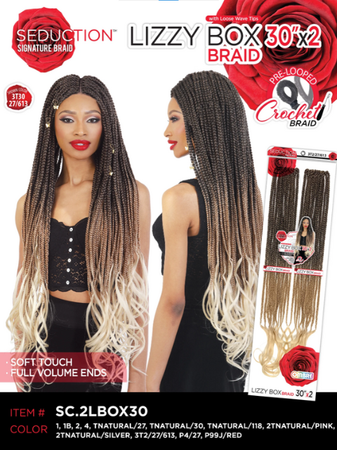 Seduction Signature Braid 2X LIZZY BOX BRAID Crochet Braid 30 SC.2LBOX ...