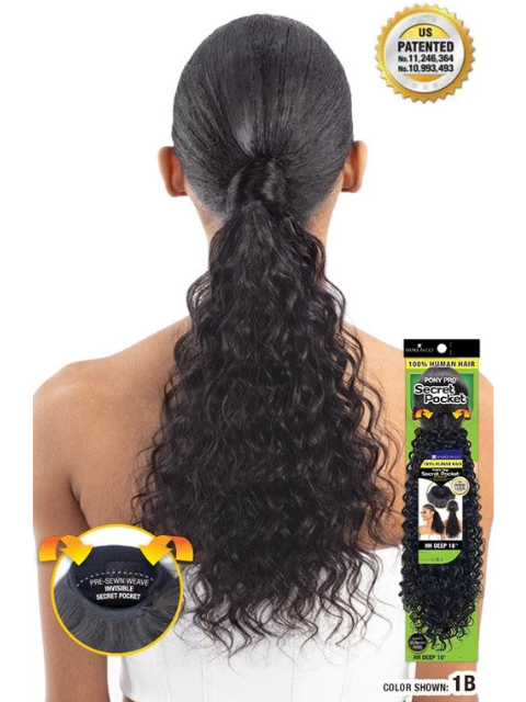 Shake N Go Organique Secret Pocket PonyPro- HH DEEP 18" Ponytail – Hair ...
