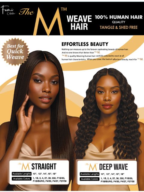 Femi Collection The M 100% Human Hair Blend DEEP WAVE" Weave – Hair ...