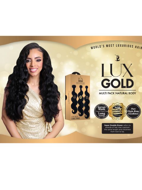 Harlem 125 Premium Human Hair Remy Bundle- LUX GOLD- MULTI PACK NATURA ...