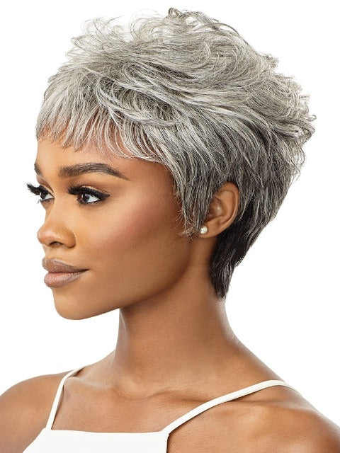Outre Fab & Fly Gray Glamour Human Hair Wig - THEODORA *New(Damaged Bo ...