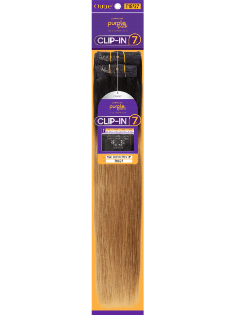Outre 100% Human Hair Premium Purple Pack Yaki Clip-In 7pcs 18" – Hair ...