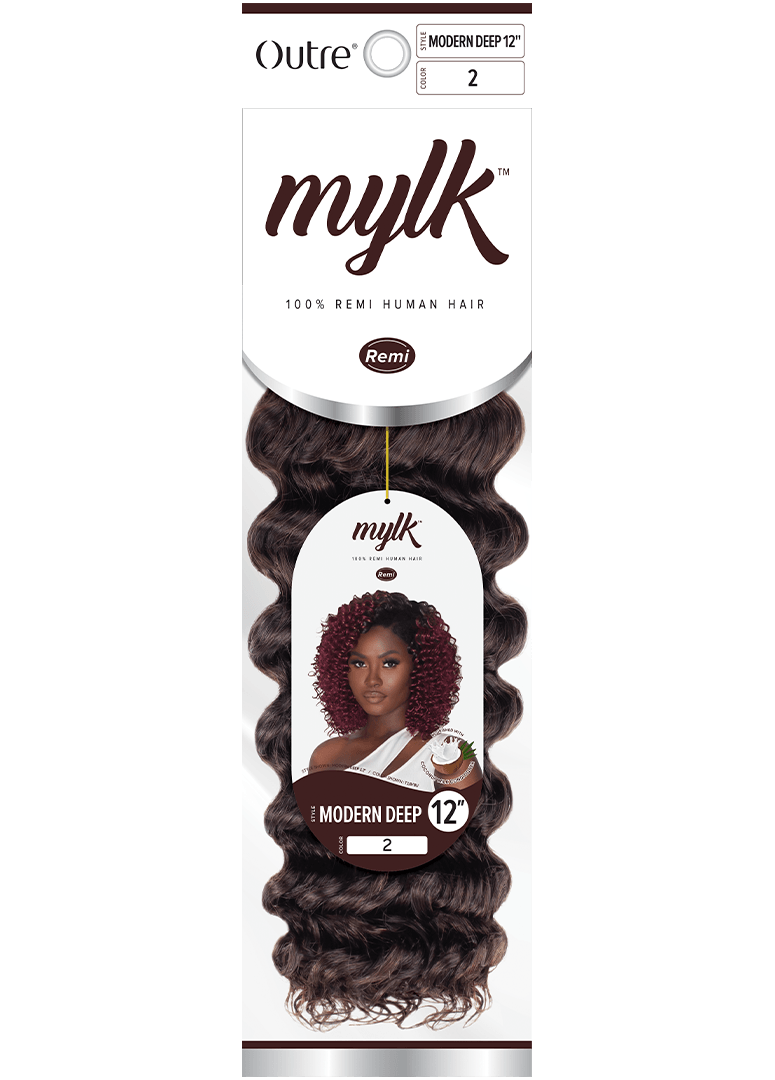 Outre MYLK 100% Remi Human Hair Weave -(10"12"14"18") MYLK MODERN DEEP ...