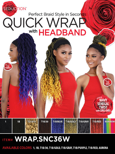 Seduction Synthetic Hair Quick Wrap Headband Wig - WRAP.SNC36W – Hair ...