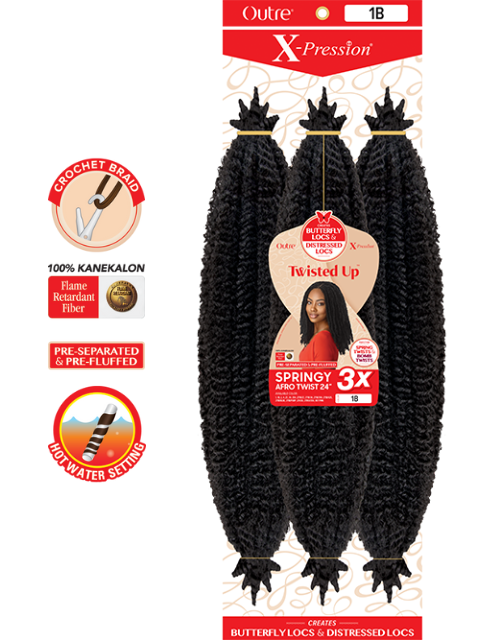 [MULTI PACK DEAL] Outre X-Pression Twisted Up 3X SPRINGY AFRO TWIST Cr ...