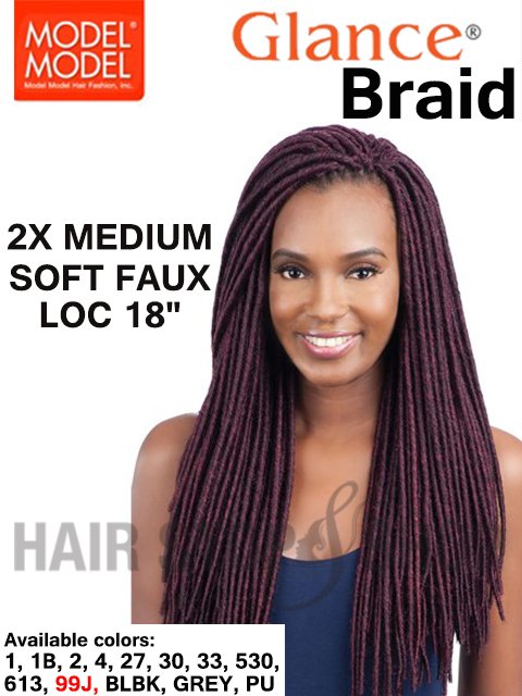 Model Model Glance 2X MEDIUM SOFT FAUX LOC Braid 18 GB072 *MEGA SALE ...