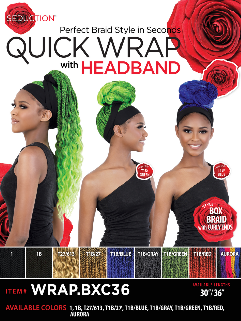 Seduction Synthetic Hair Quick Wrap Headband Wig - WRAP.BXC36 – Hair ...