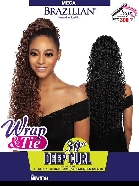 Mane Concept Mega Brazilian Wrap&Tie Drawstring - DEEP CURL 30 MBWNT04 ...