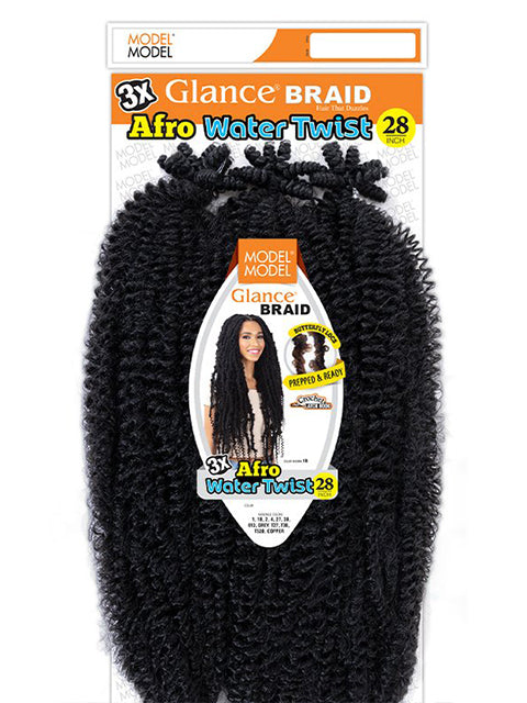 Model Model Glance 3X AFRO WATER TWIST Crochet Braid 28 GB269 *MEGA SA ...