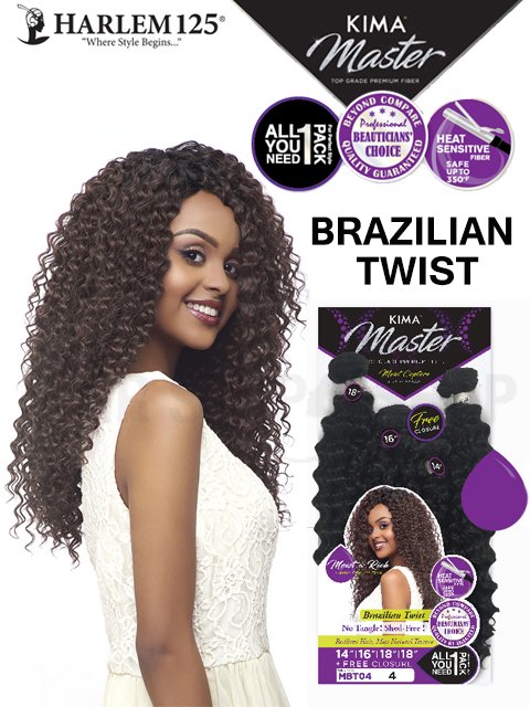 Harlem 125 Kima Master BRAZILIAN TWIST Weave 5pc (MBT04) – Hair Stop ...